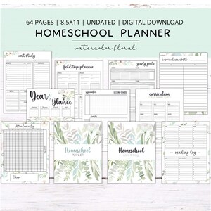 Homeschool Planner | Undated Planner | Homeschool Trackers | Printable ...