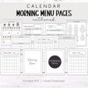 Morning Menu Pages Homeschool Morning Basket Calendar Pages Morning ...