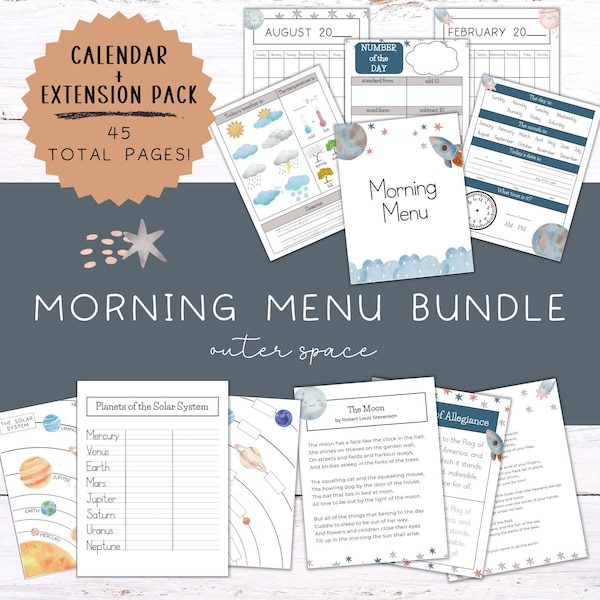 Printable Homeschool Morning Menu - Etsy