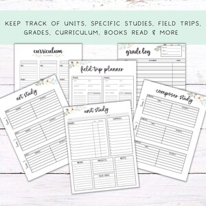 Homeschool Planner | Undated Planner | Homeschool Trackers | Printable ...