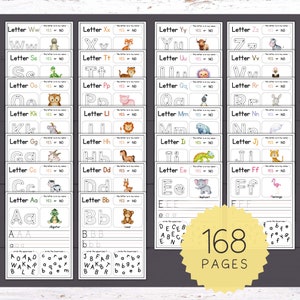 Alphabet Workbook | Letter of the Week | Alphabet Cards - Etsy