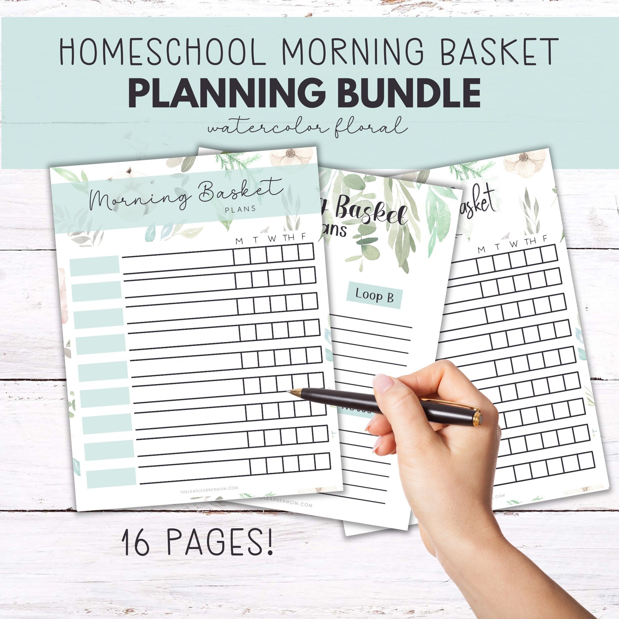 Homeschool Morning Basket Schedule Morning Basket Planner Homeschool ...