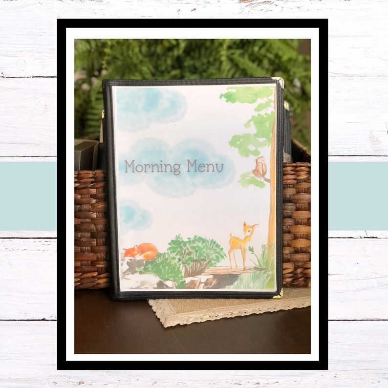 Forest Animals Morning Menu Bundle | Homeschool Calendar Printables ...