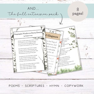 Morning Menu Bundle Calendar Pages Morning Basket - Etsy