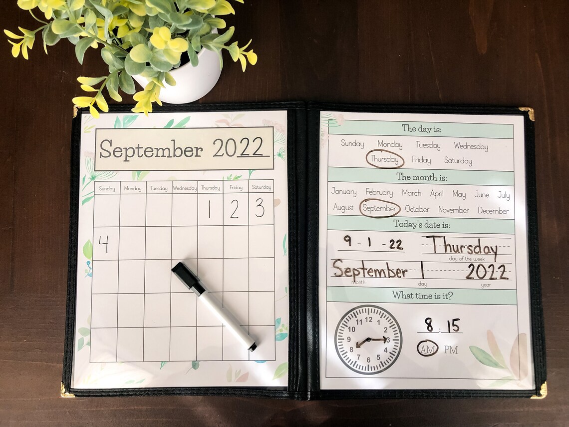 Morning Menu Pages Homeschool Morning Menu Calendar Pages - Etsy