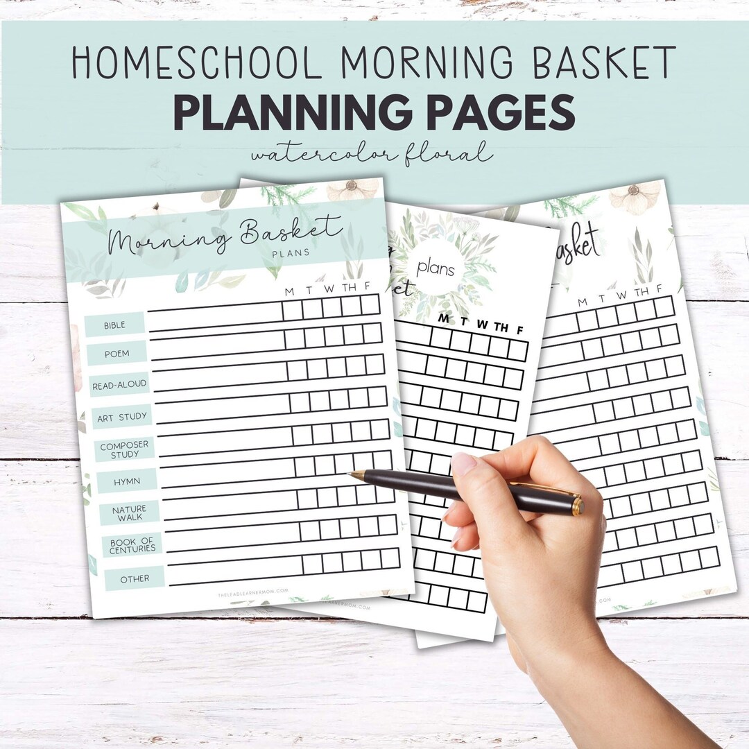 Homeschool Morning Basket Schedule | Morning Basket Planner ...