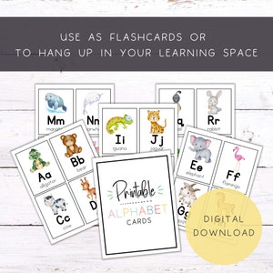 Printable Alphabet Flashcards | Letter of the Week Cards - Etsy