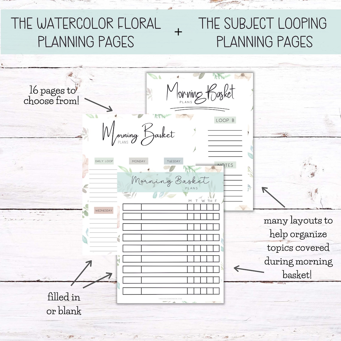 Homeschool Morning Basket Schedule Morning Basket Planner Homeschool ...