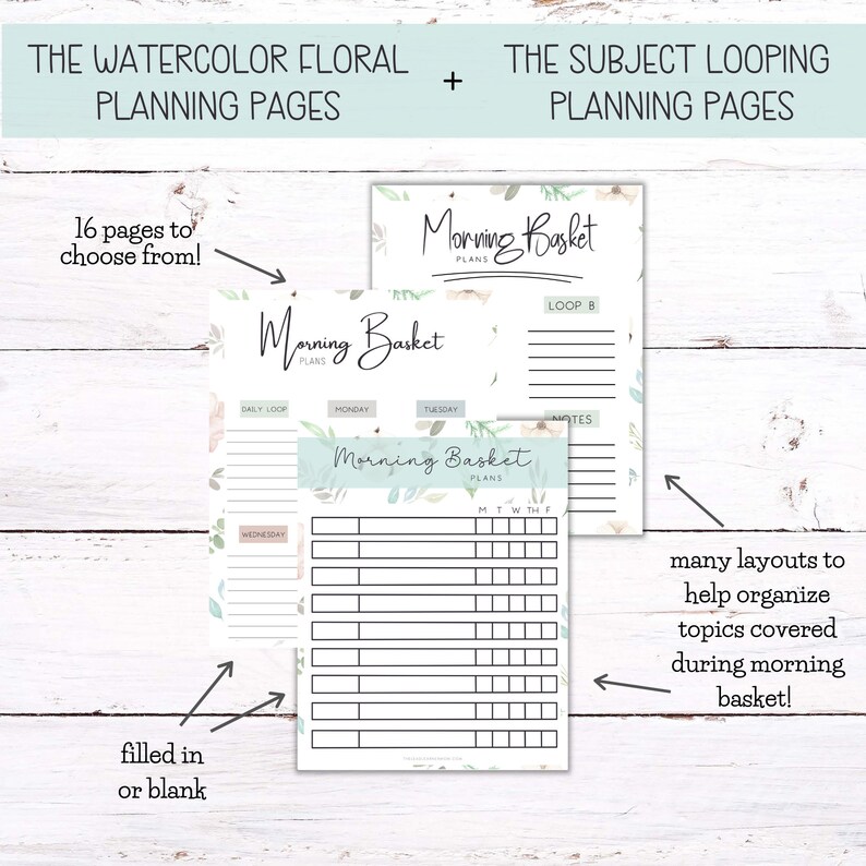 Homeschool Morning Basket Schedule | Morning Basket Planner ...