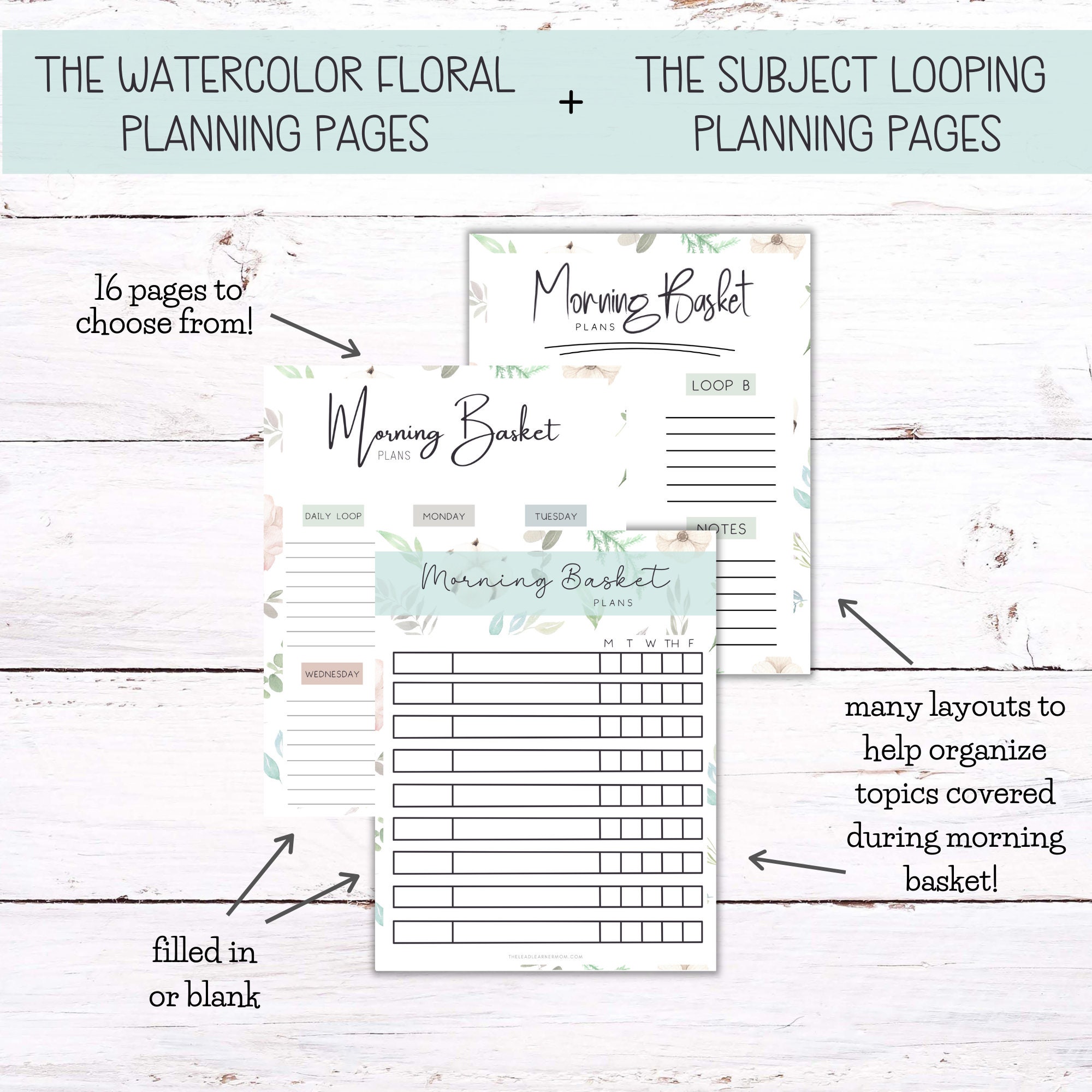 Homeschool Morning Basket Schedule | Morning Basket Planner ...