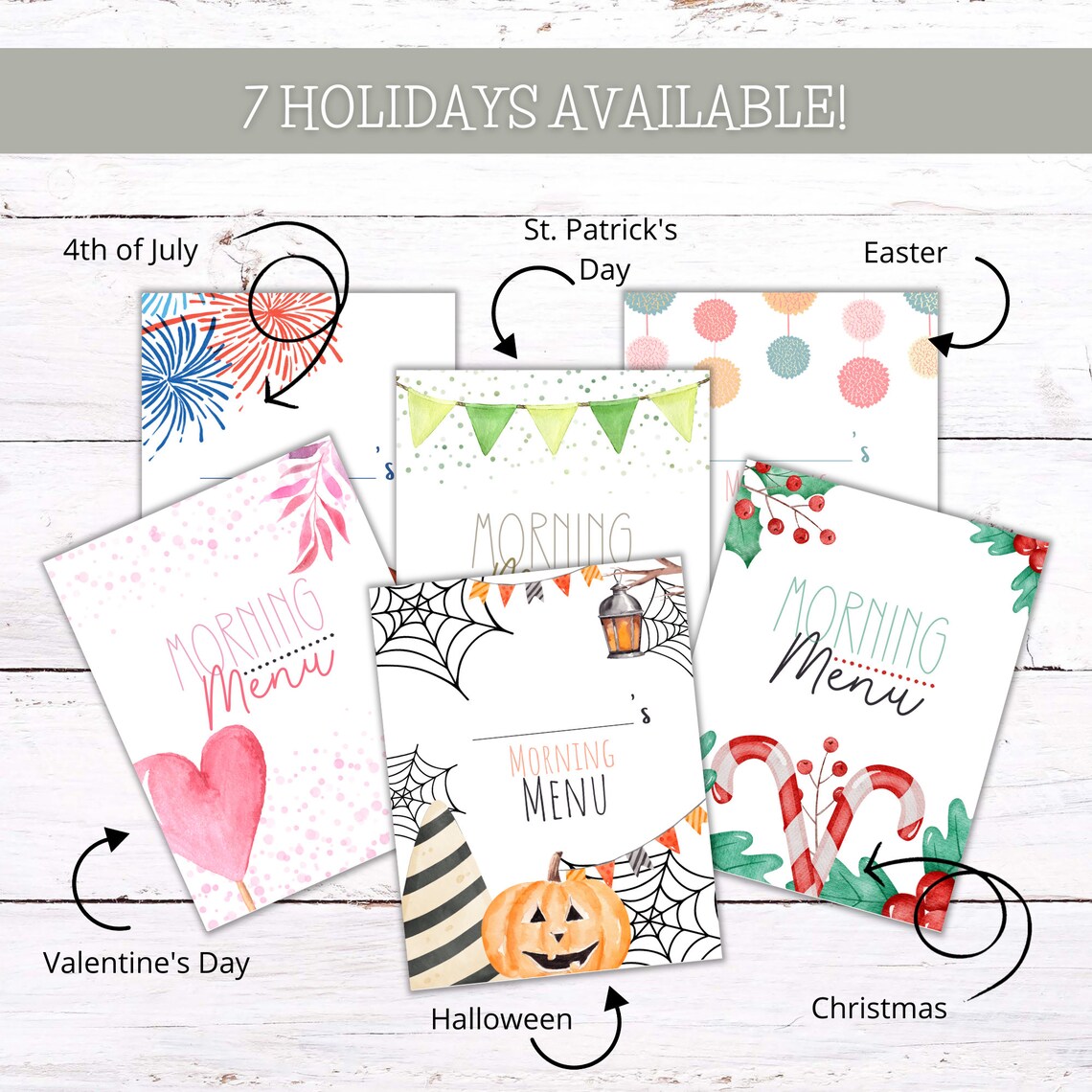 Seasonal Morning Menu Covers Morning Time Binder Covers - Etsy