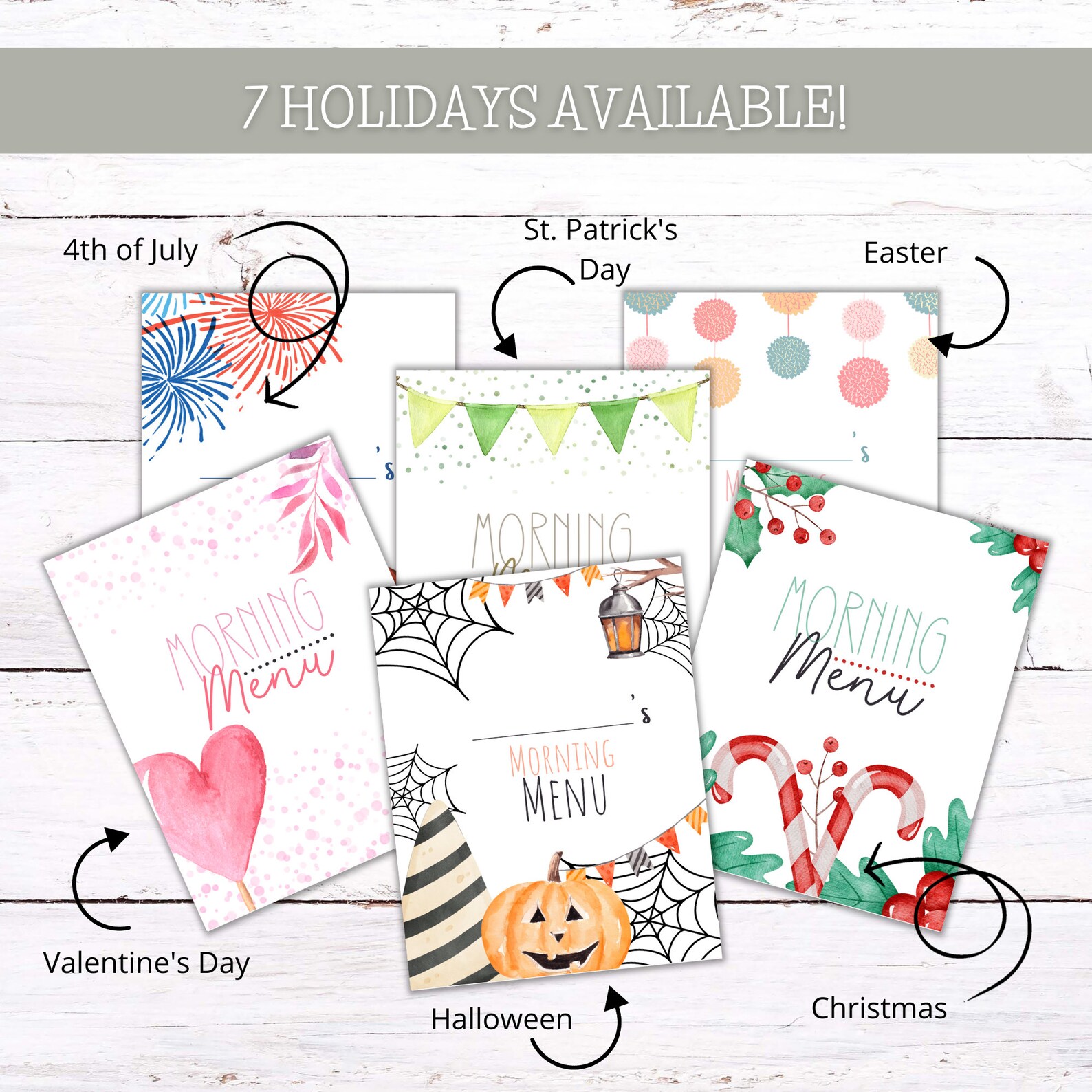 Seasonal Morning Menu Covers Morning Time Binder Covers - Etsy