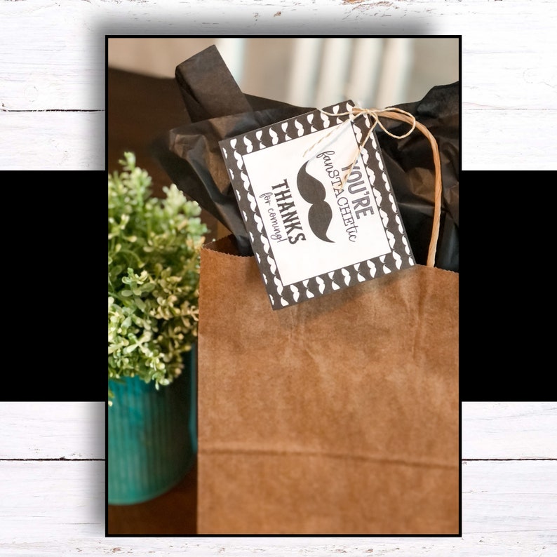 Printable Gift Tags | Party Favor Tags | Mustache - Etsy