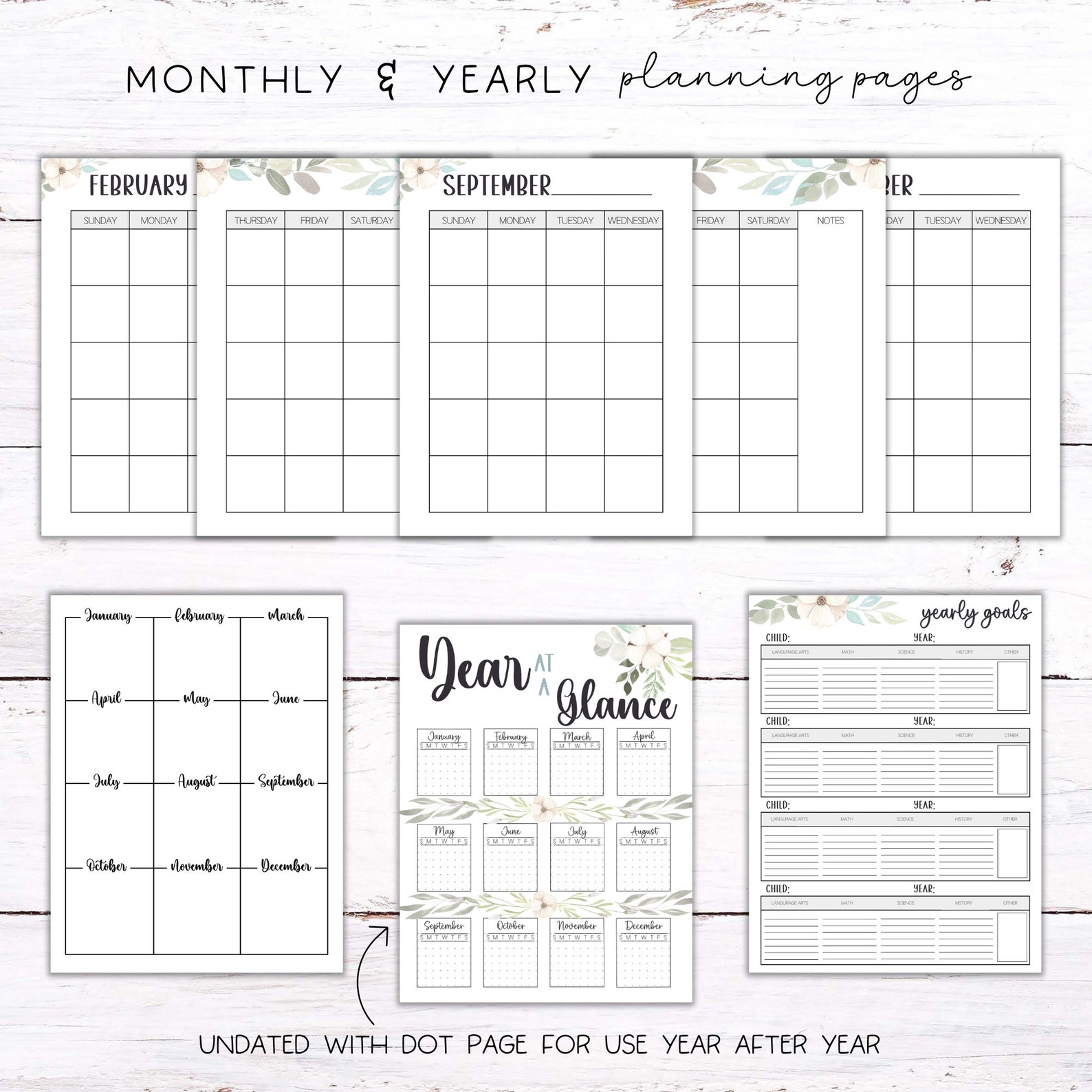 Homeschool Planner | Undated Planner | Homeschool Trackers | Printable ...