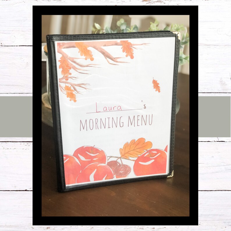 Seasonal Morning Menu Covers | Morning Time Binder Covers - Etsy