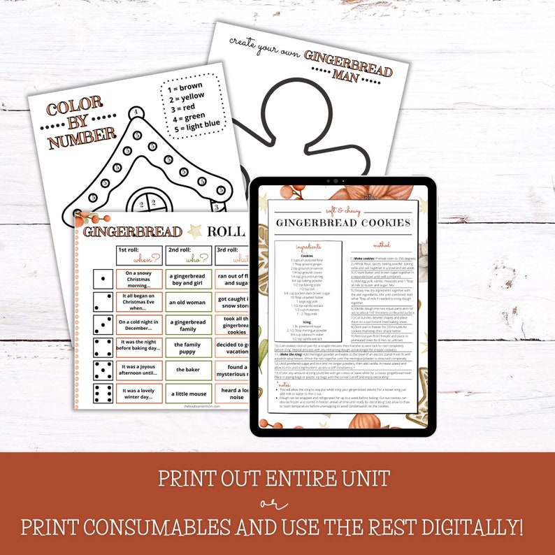Gingerbread Unit Study Gingerbread House Template - Etsy