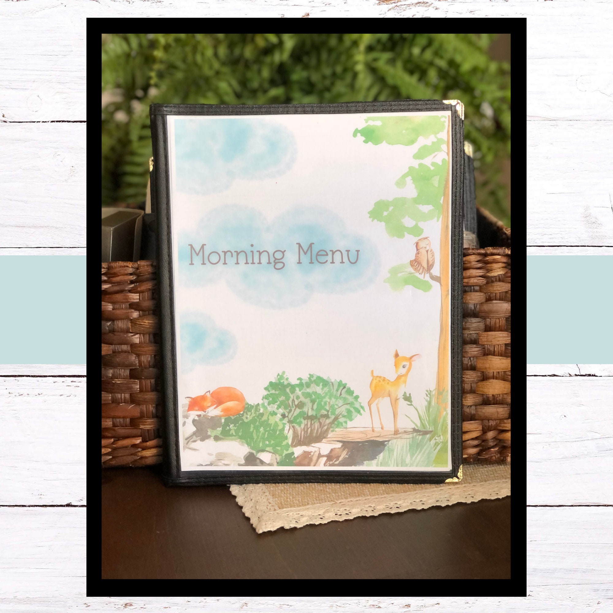 Forest Homeschool Morning Menu Pages - Calendar & Copywork (PDF) - Etsy