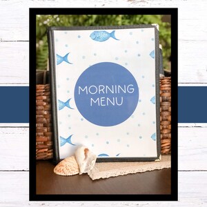 Morning Menu Pages - Blue Ocean | Calendar Pages | Homeschool Morning ...