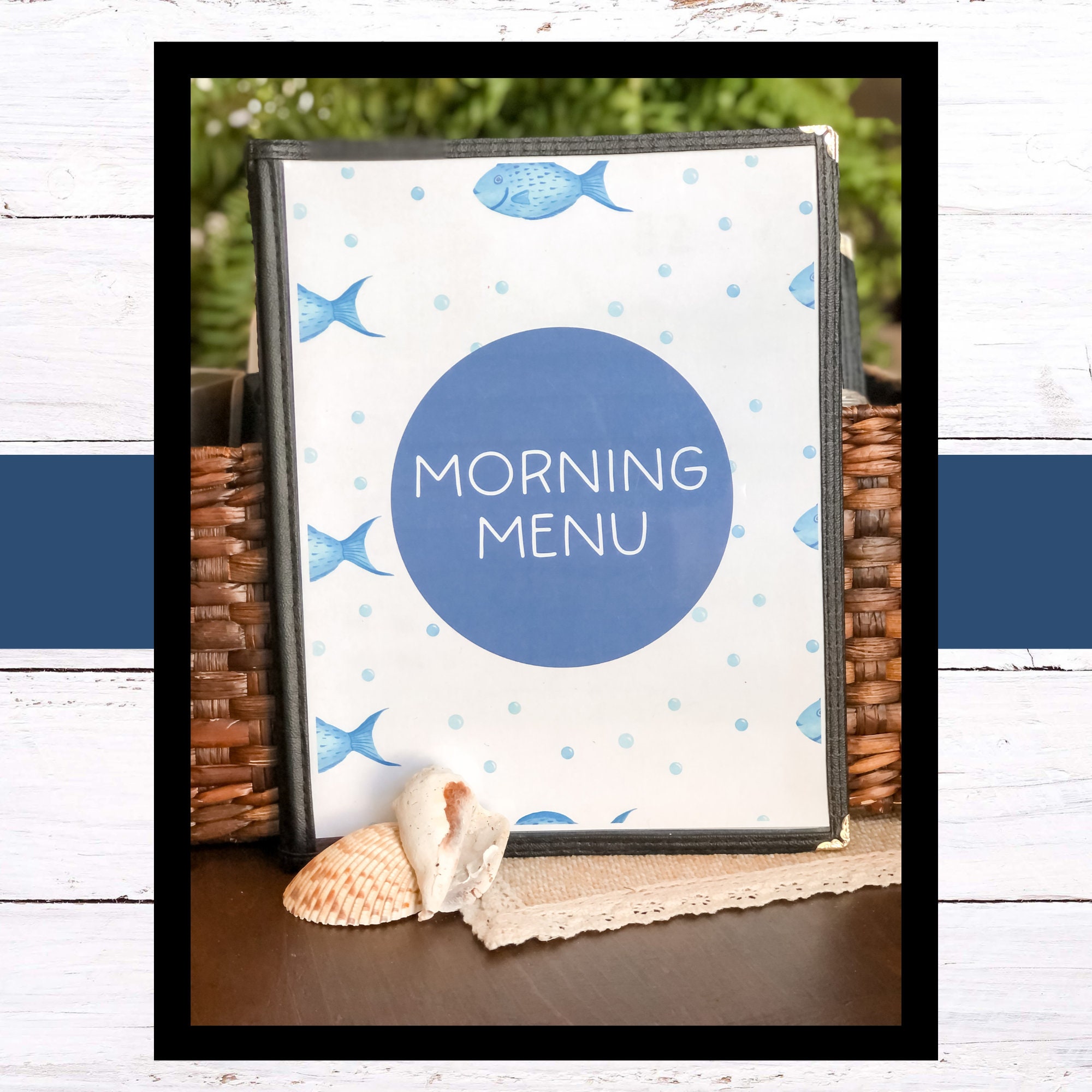 Blue Ocean Homeschool Morning Menu | Calendar Pages (PDF) - Etsy