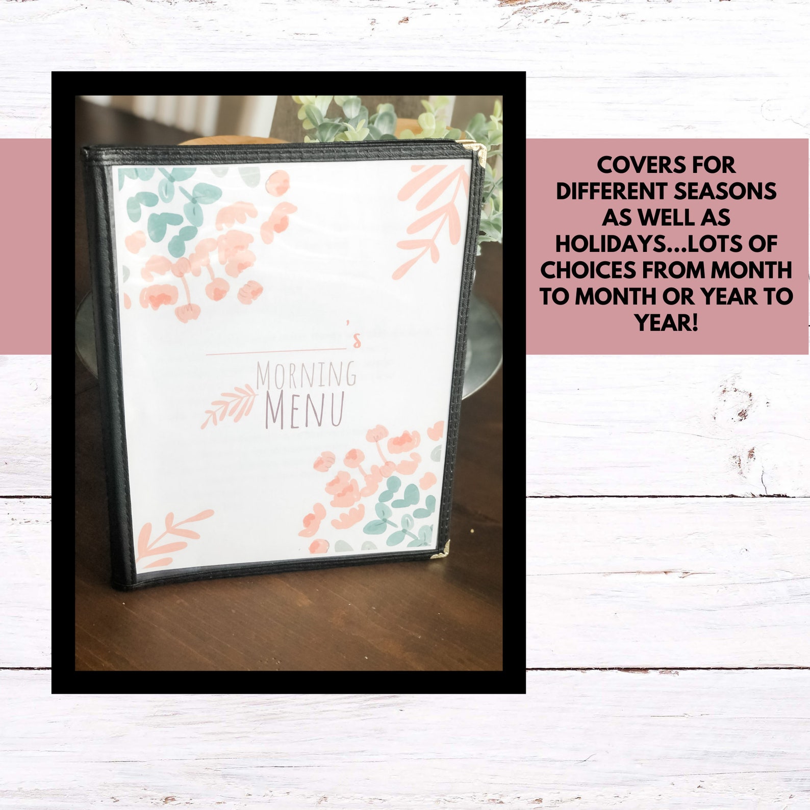 Seasonal Morning Menu Covers Morning Time Binder Covers - Etsy