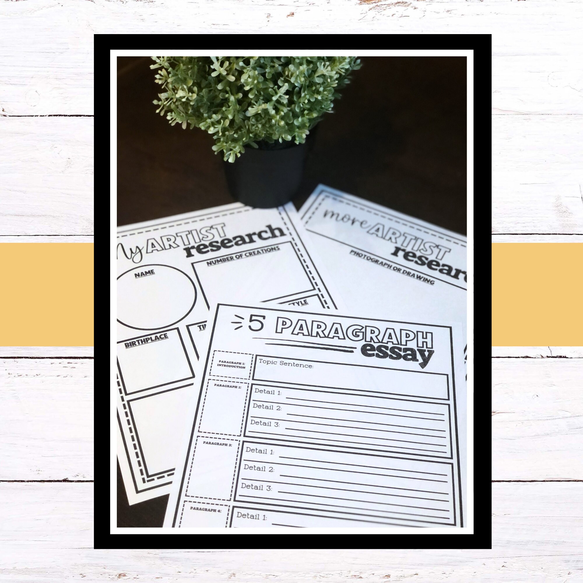 Research Worksheet Bundle Printable Research Template Essay ...