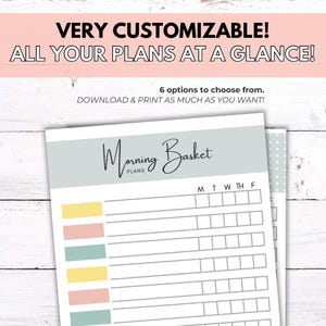 Homeschool Morning Basket Schedule | Morning Basket Planning Pages ...