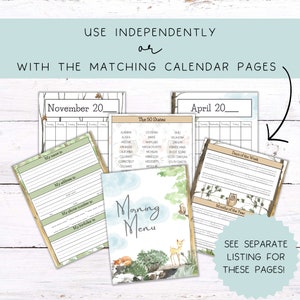 Morning Menu Extension Pack | Morning Basket Pages | Homeschool Morning ...