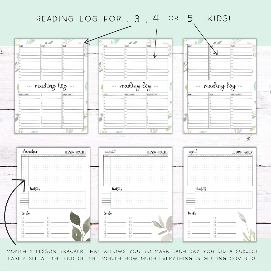 Homeschool Planner Undated Planner Homeschool Trackers - Etsy