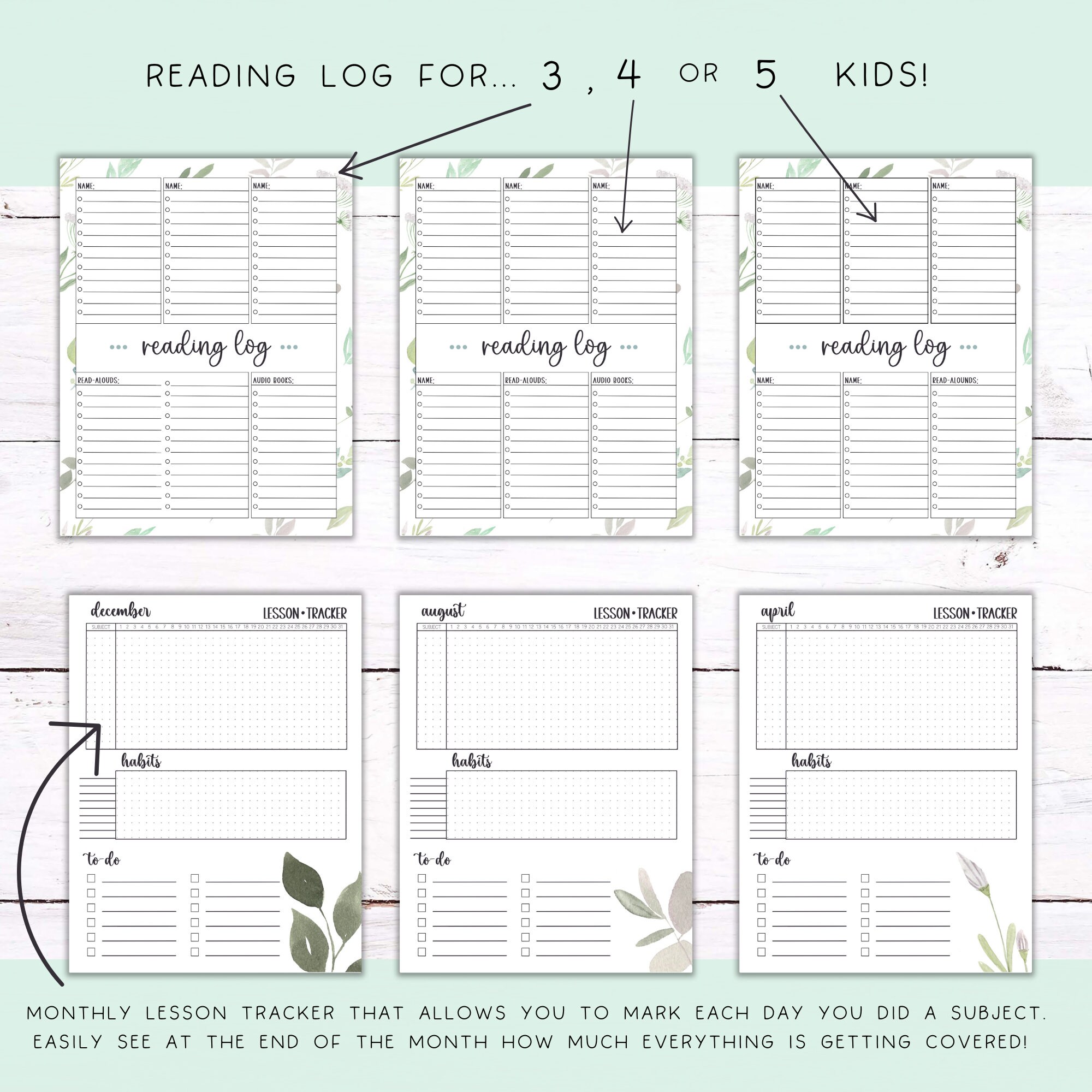 Homeschool Planner | Undated Planner | Homeschool Trackers | Printable ...