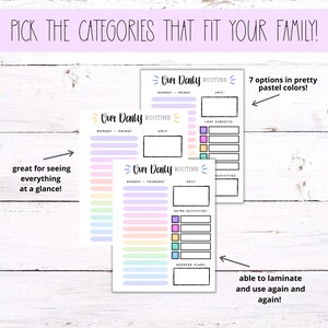Pastel Homeschool Routine Chart | Daily Schedule Printable (PDF) - Etsy