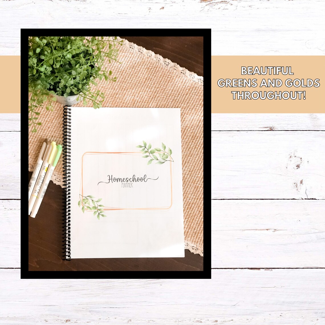 Botanical Printable Homeschool Planner Dot Journal Planner - Etsy