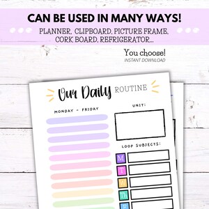 Daily Routine Template in Pastel | Daily Schedule Printable ...
