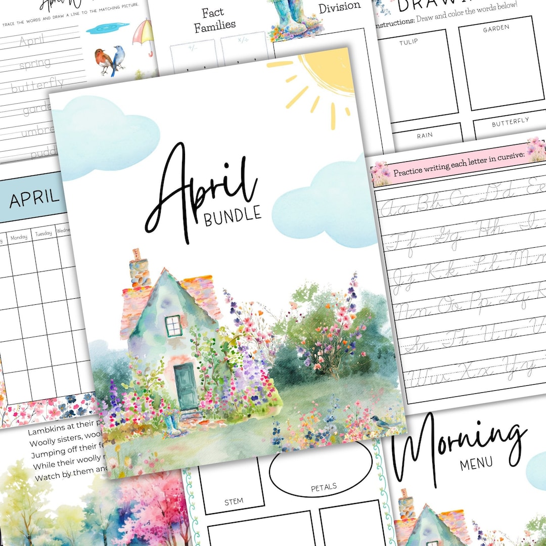 April Bundle | Morning Menu | Spring Printables - Etsy