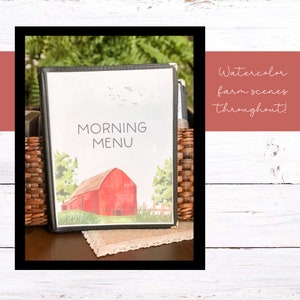 Morning Menu Pages - on the Farm | Calendar Pages | Homeschool Morning ...