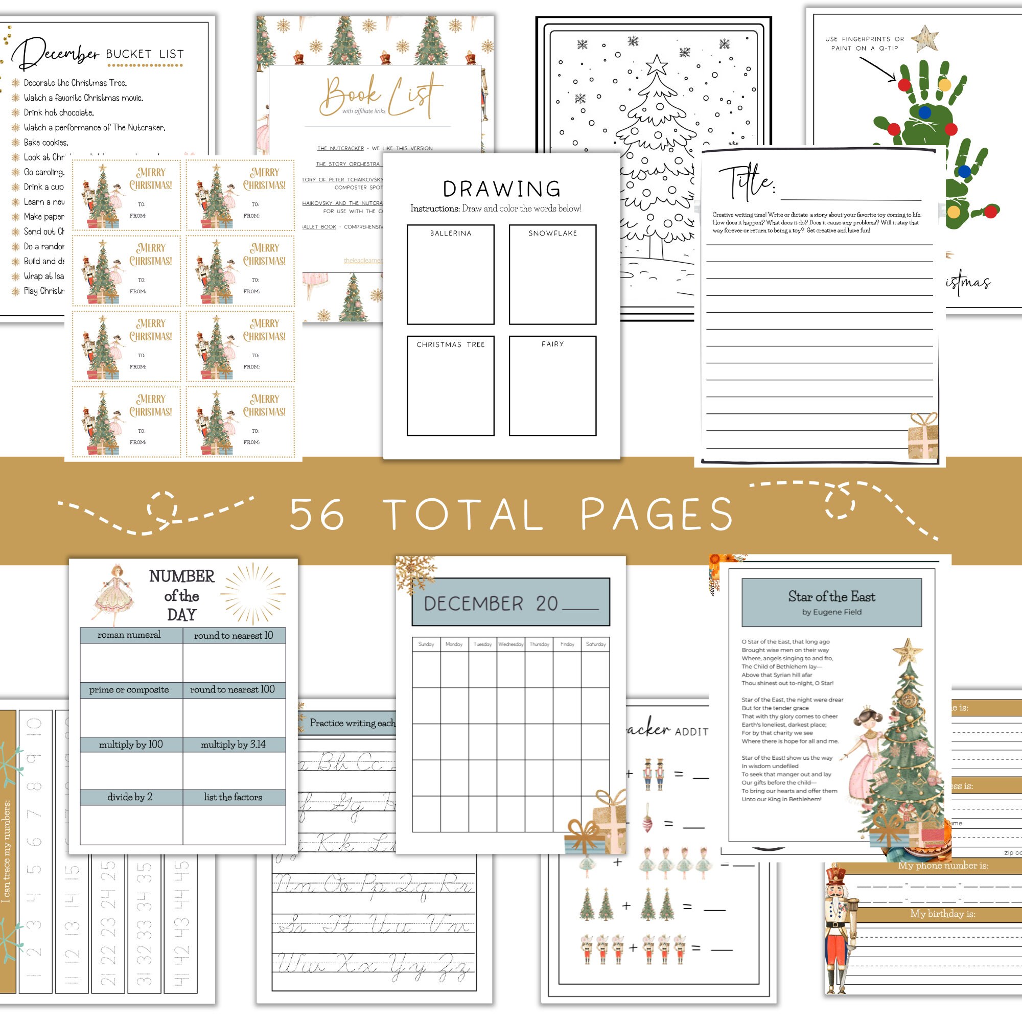 December Bundle | Homeschool Morning Menu | Winter Printables ...