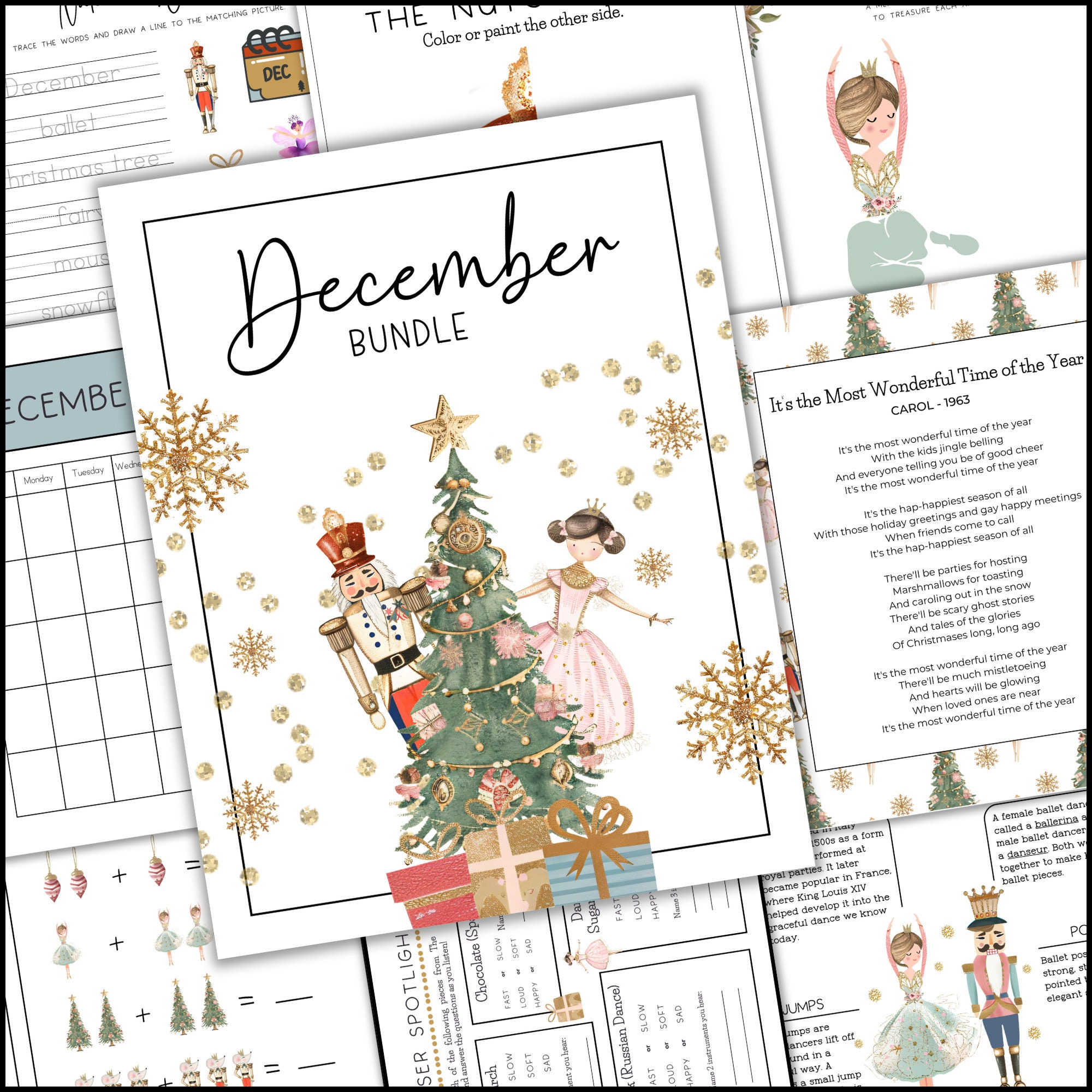 Winter Bundle | Seasonal Worksheets | December | January | February ...