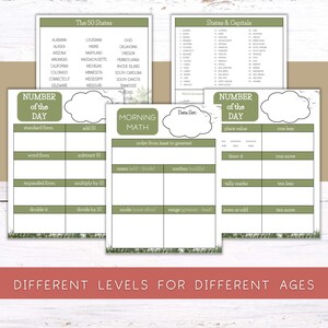 Morning Menu Pages on the Farm Calendar Pages Homeschool - Etsy