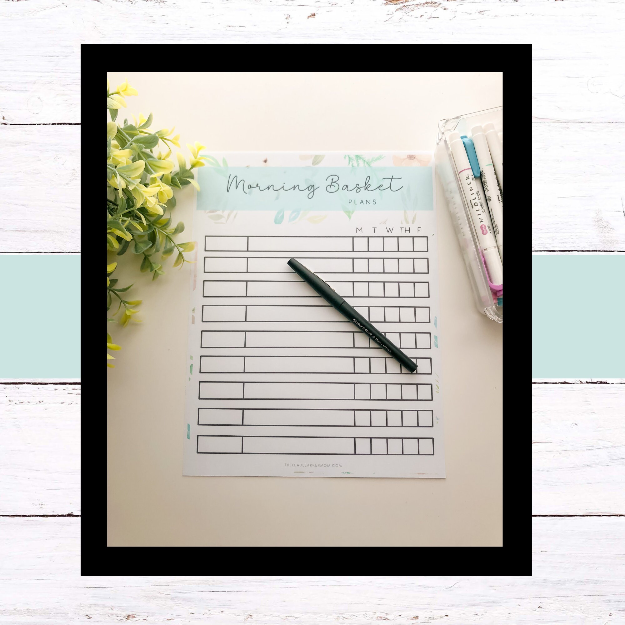 Homeschool Morning Basket Schedule Morning Basket Planner - Etsy