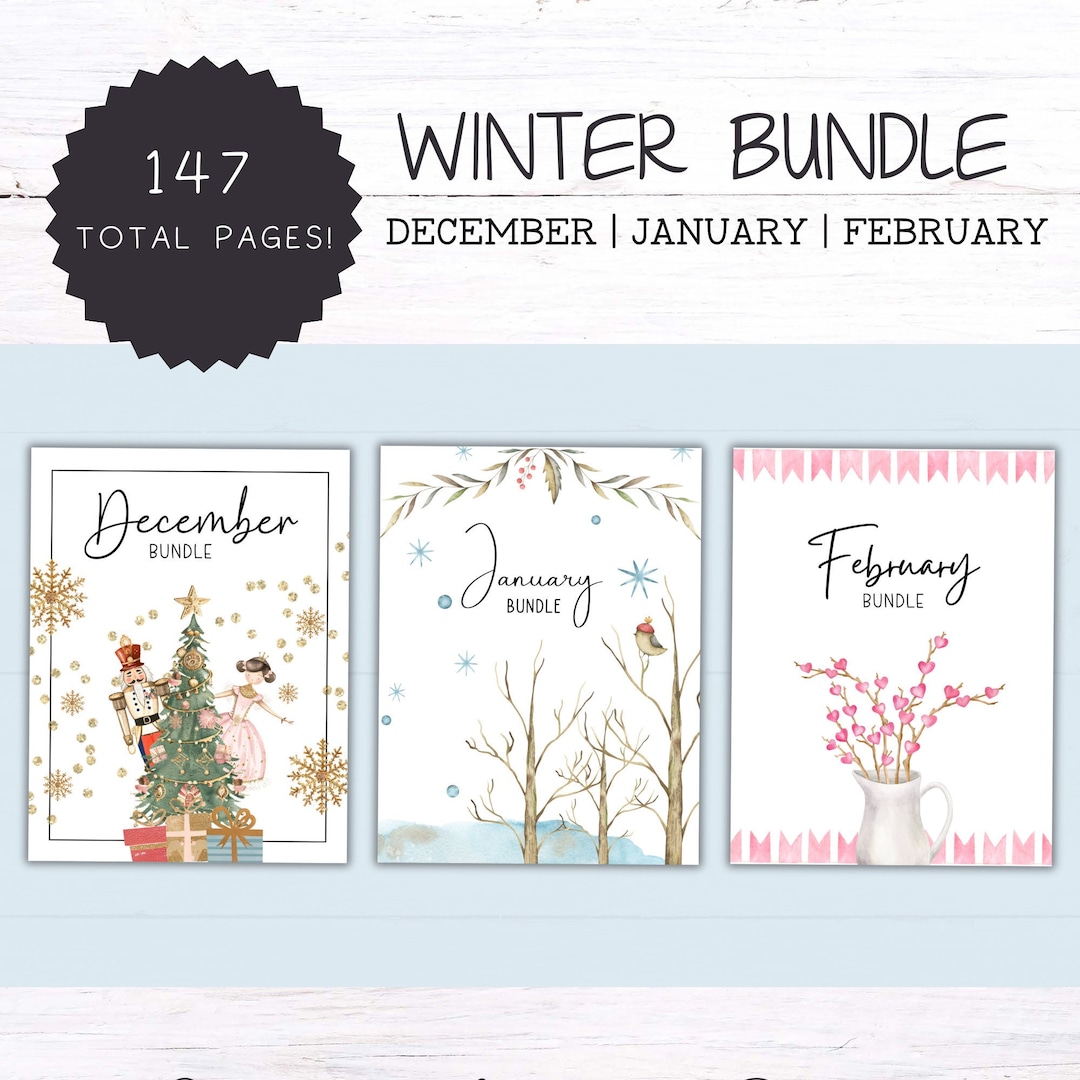 Winter Bundle | Seasonal Worksheets | December | January | February ...