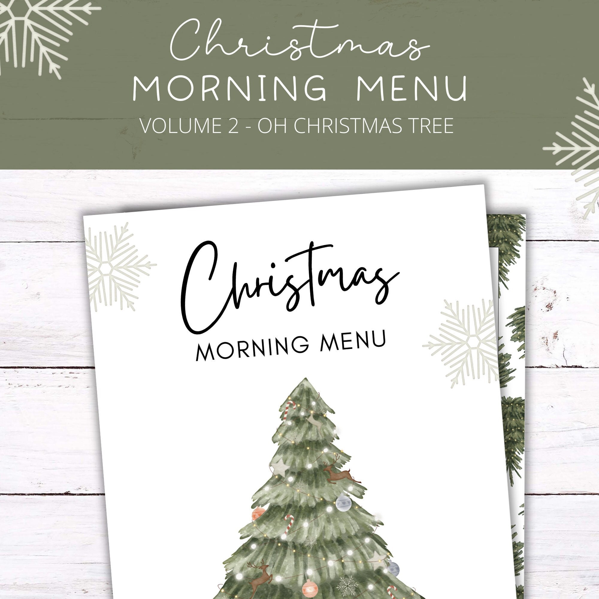 Christmas Morning Basket December Morning Menu Homeschool Printables - Etsy