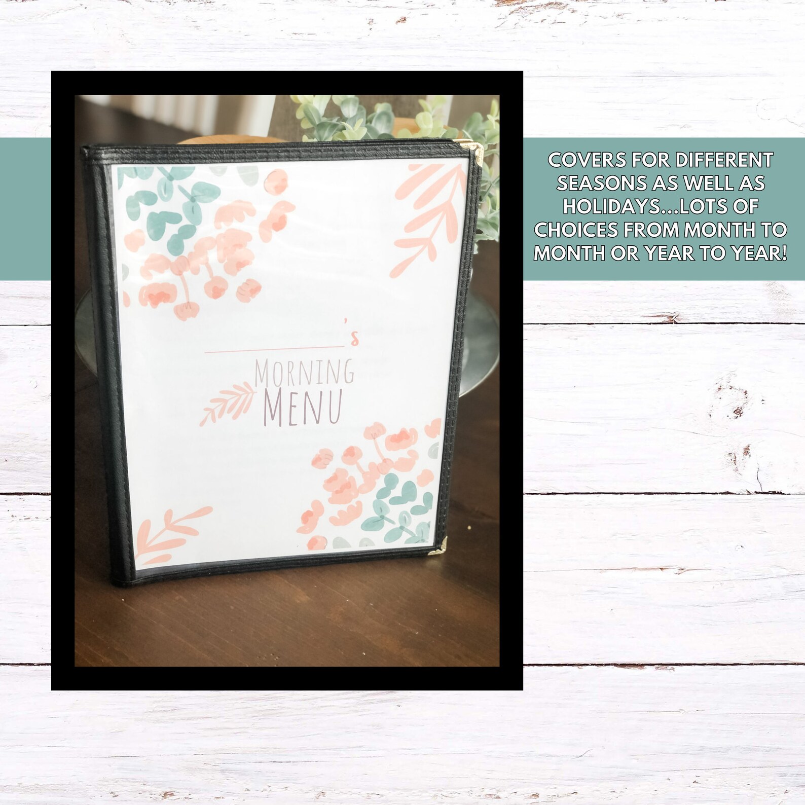 Seasonal Morning Menu Covers Morning Time Binder Covers - Etsy