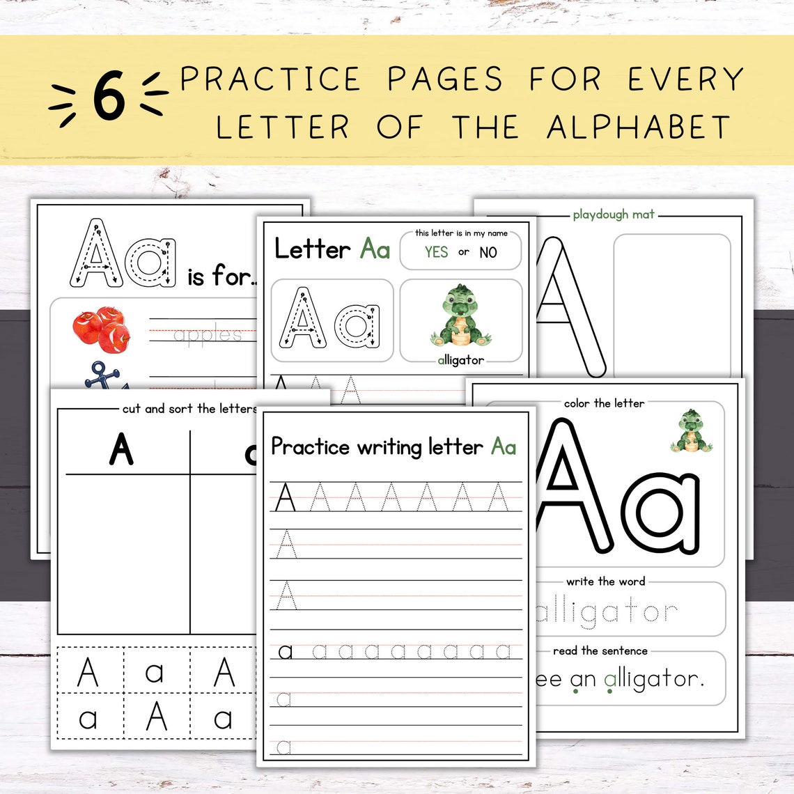 Alphabet Workbook Letter of the Week Alphabet Cards - Etsy