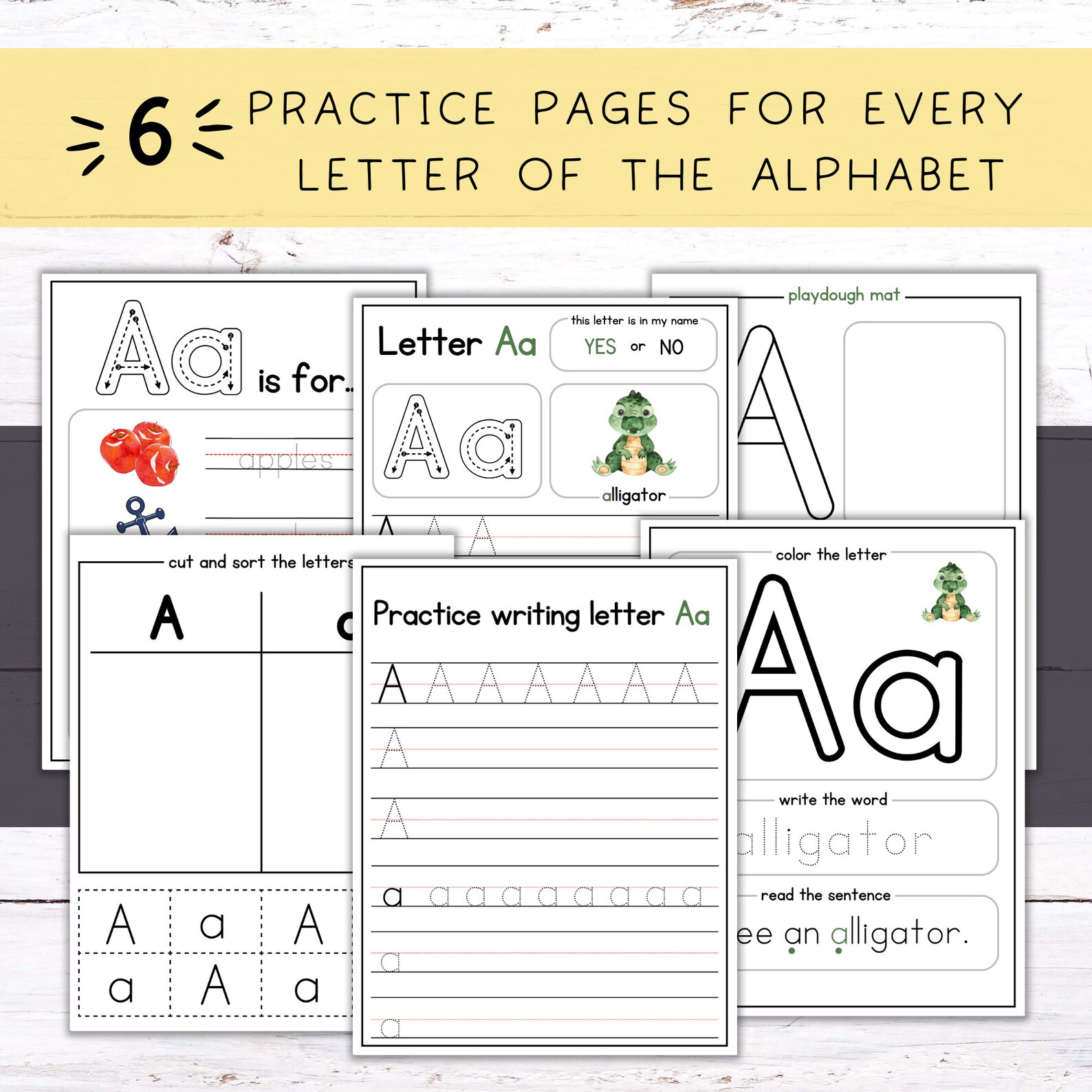 Alphabet Workbook Letter of the Week Alphabet Cards - Etsy