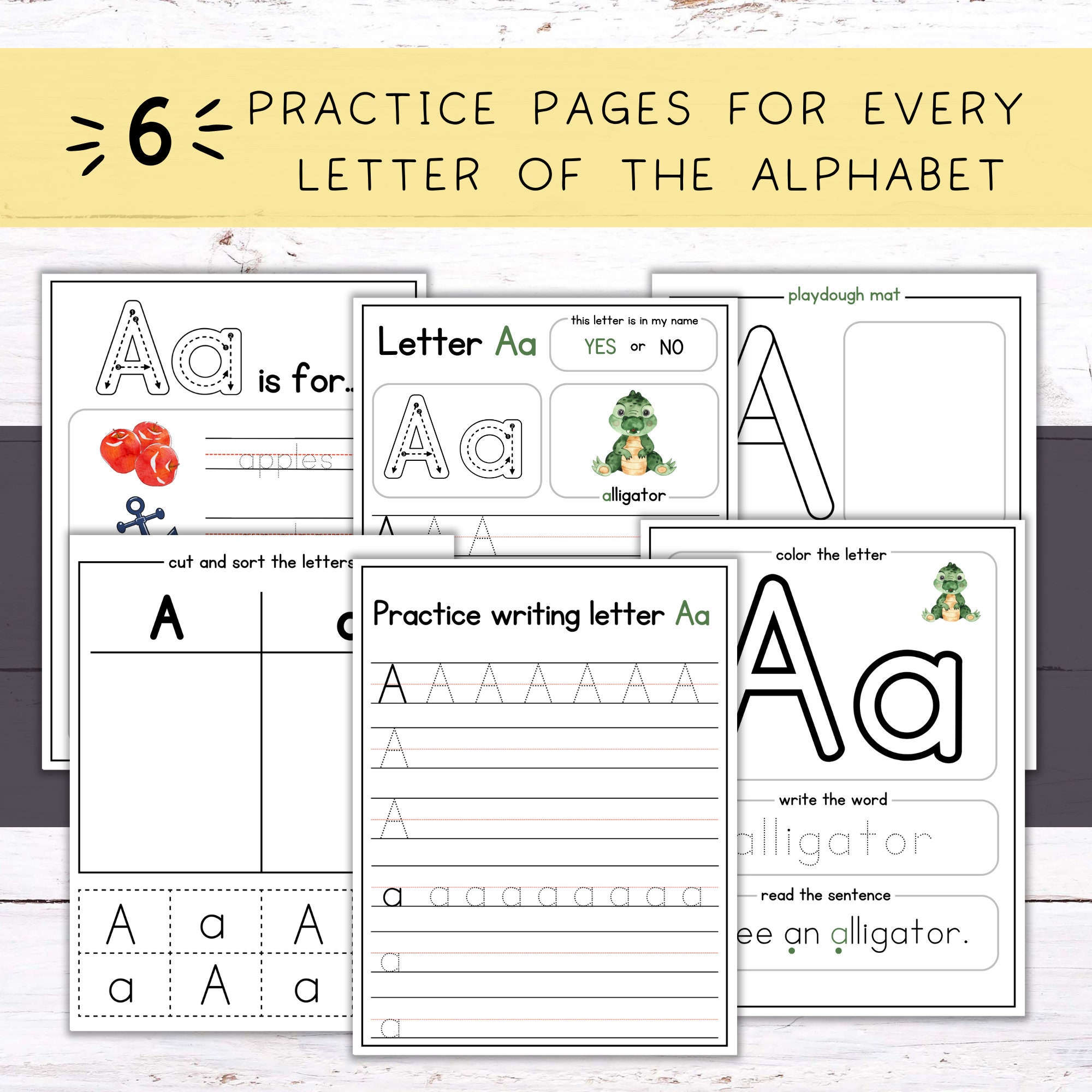 Alphabet Workbook Letter of the Week Alphabet Cards - Etsy