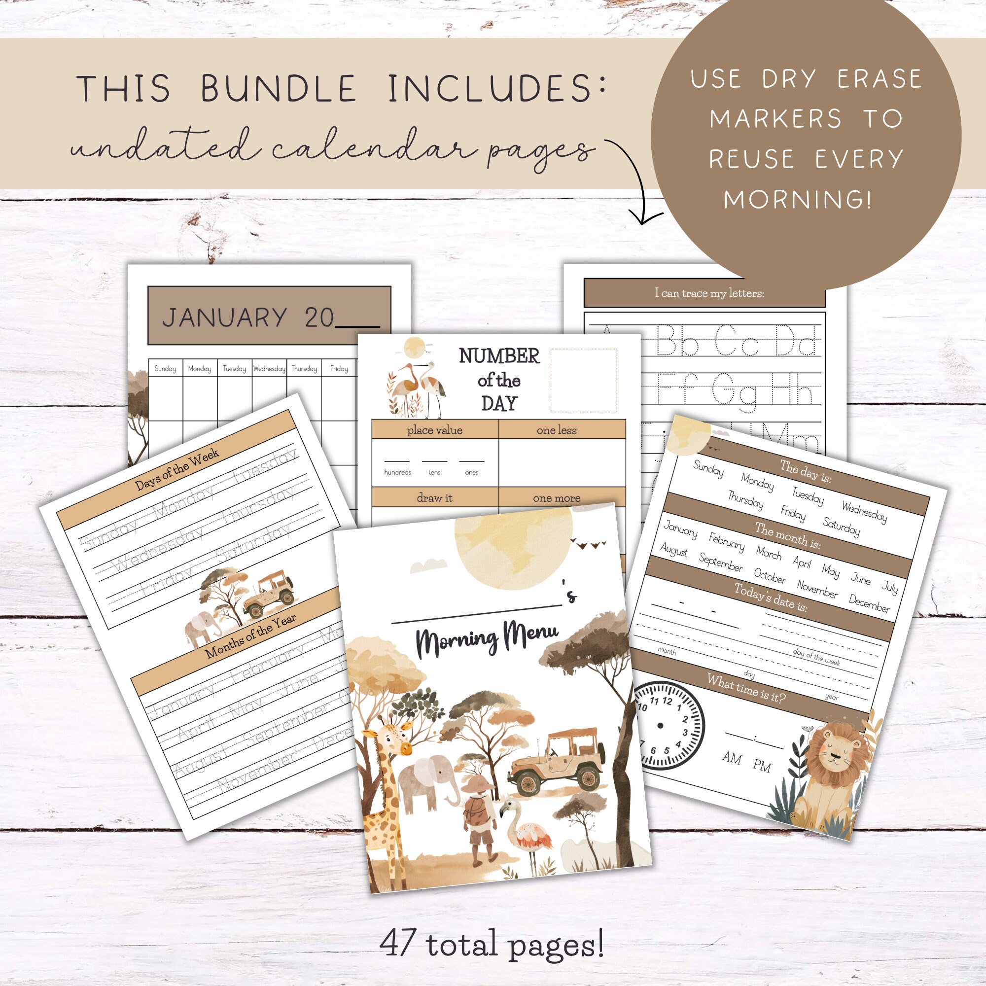 Morning Menu Bundle | Morning Basket | Calendar Skills | Homeschool ...