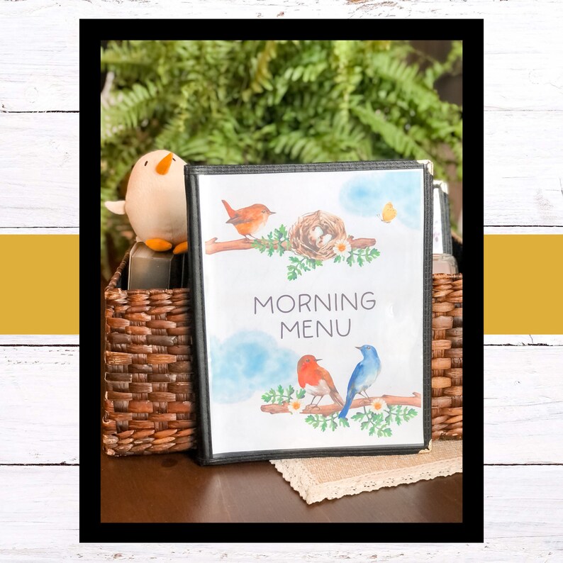 Morning Menu Pages Homeschool Morning Basket Calendar - Etsy