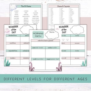 Morning Menu Pages - Under the Sea | Calendar Pages | Homeschool ...