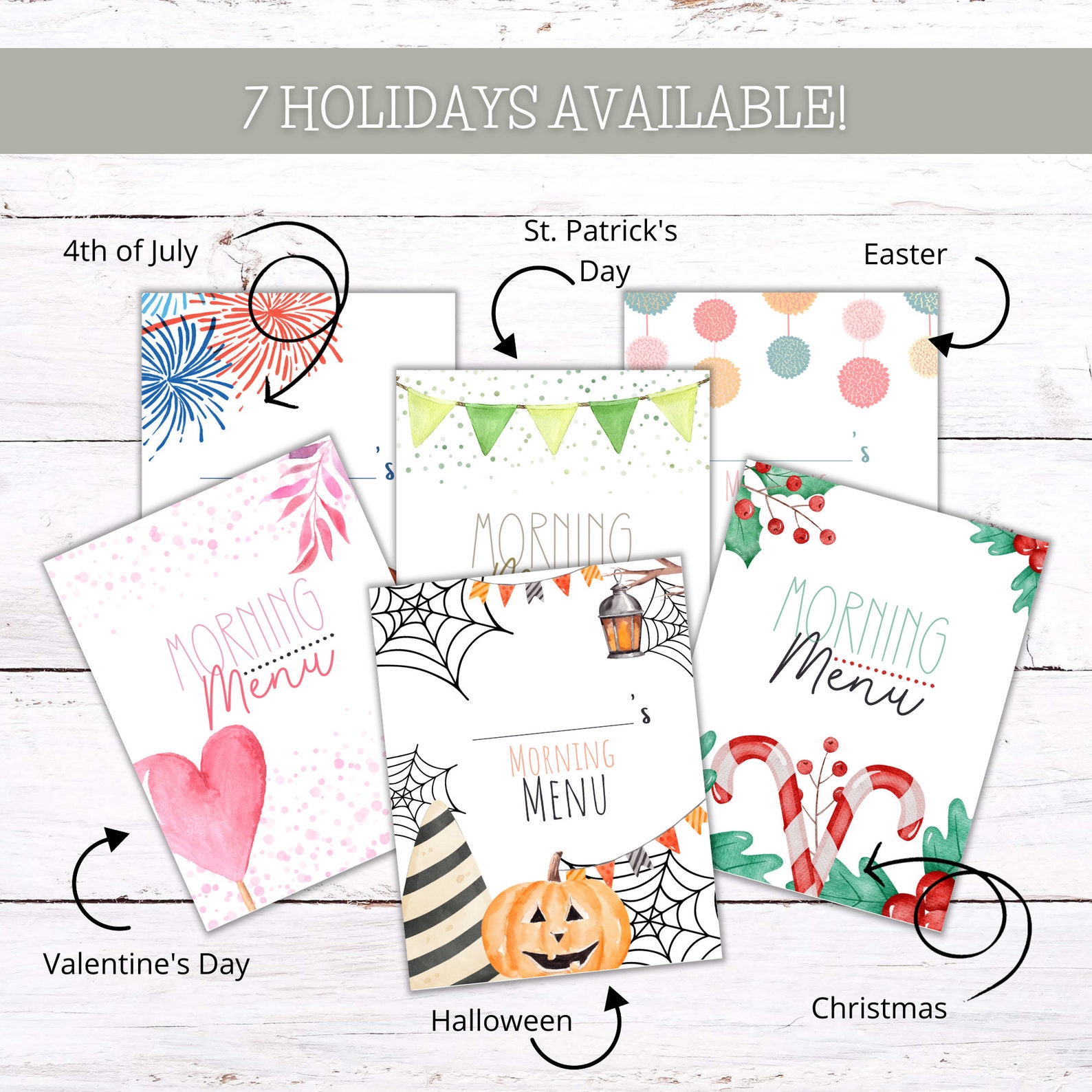 Seasonal Morning Menu Covers Morning Time Binder Covers - Etsy