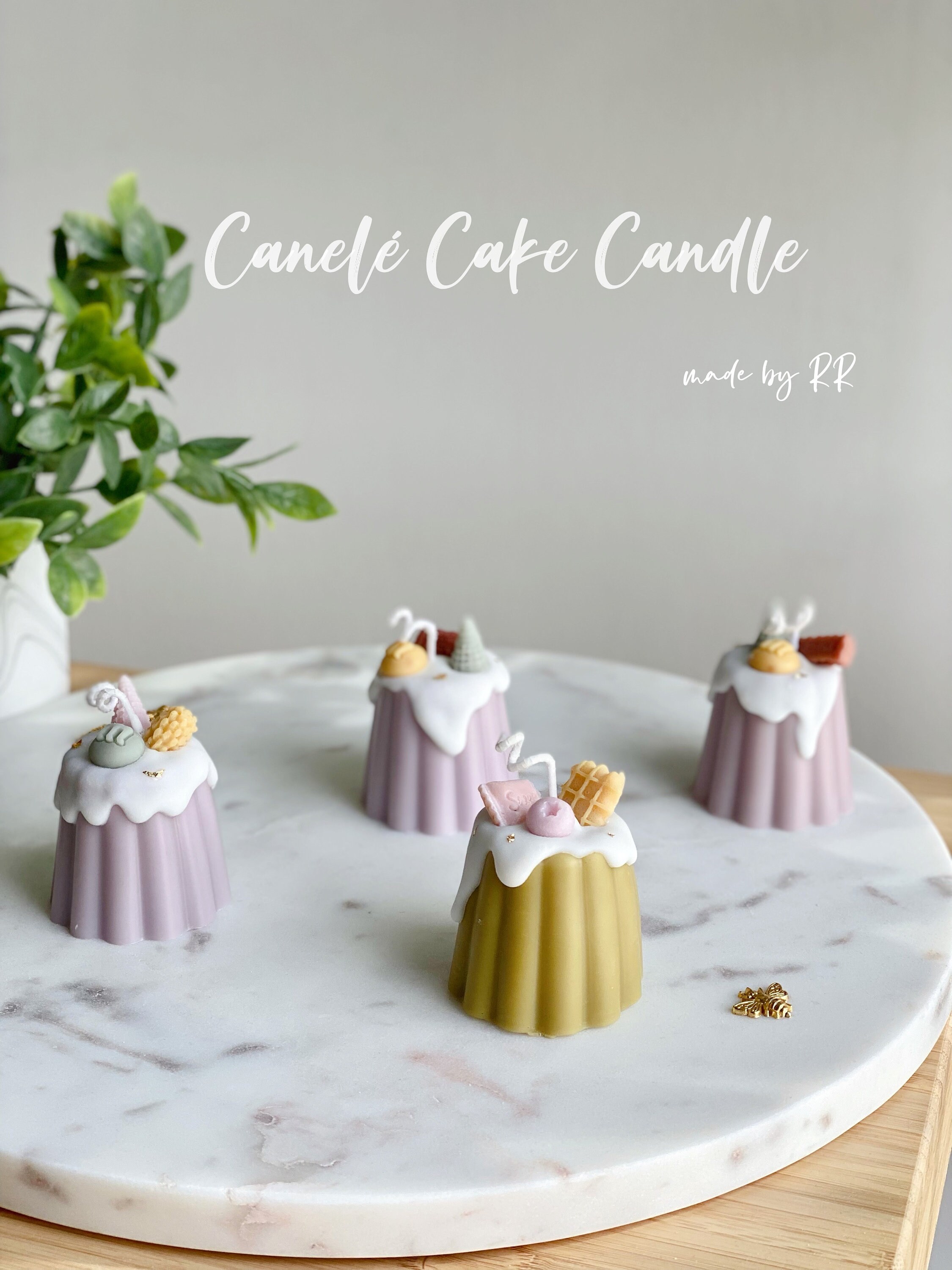 Canelé Cake Candle | Pudding Dessert Candle | Scented Candle Home Decor ...