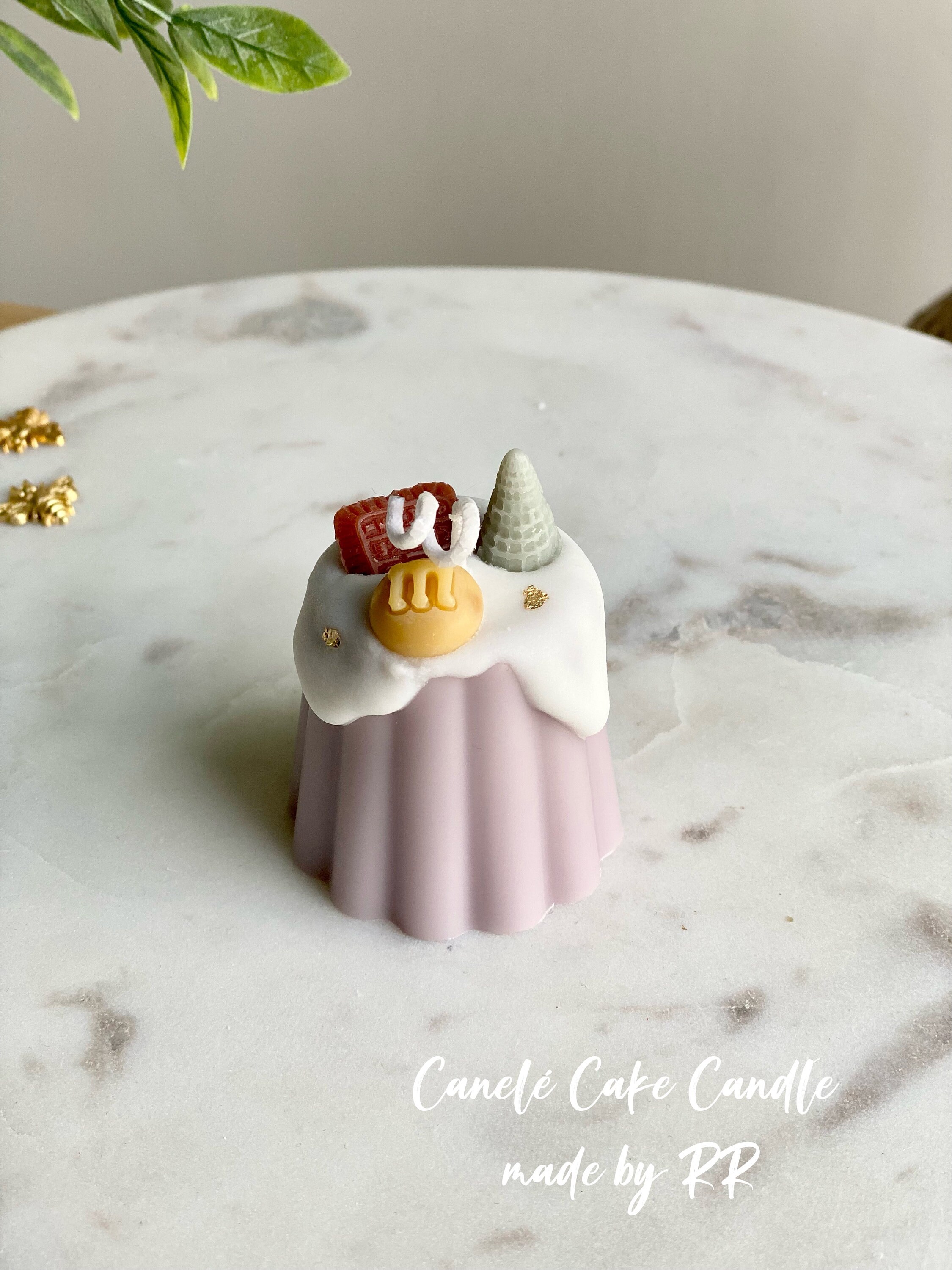 Canelé Cake Candle | Pudding Dessert Candle | Scented Candle Home Decor ...
